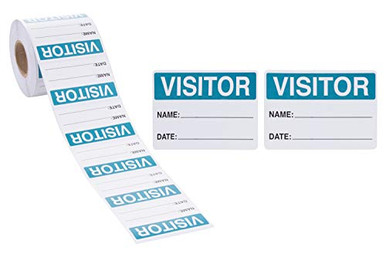 Visitor Sticker - 500-Count Name Label Sticker, Identification Sticker ...