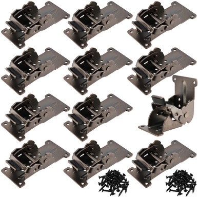 PINGEUI 12 PCS Foldable Support Bracket, 0-90-180 Degree Lock Extension ...