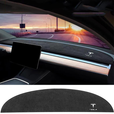 SVRVGV Dashboard Cover for Tesla Model 3/Y, Flannel Dash Pad Dashboard ...