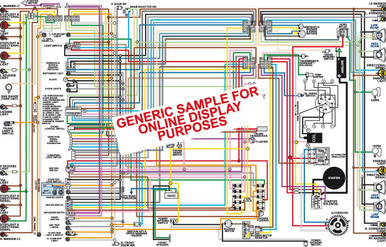 Full Color Laminated Wiring Diagram FITS 1964 Chevy BelAir Biscayne ...