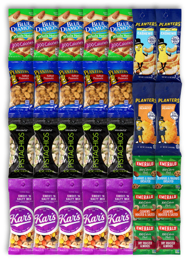 Individual Nuts Snack Packs, Trail Mix Individual Packs Bulk - 30 Packs ...