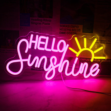 Horseneon Hello Sunshine Neon Led Sign, Sunrise Neon Signs for Wall ...