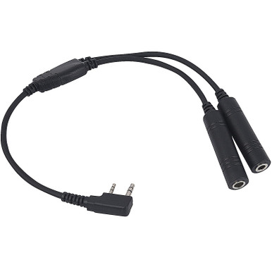 Pdflie K1 2 Pin Aviation Headset Adapter GA to K Connector Helicopter Aircraft Pilot Intercom ...