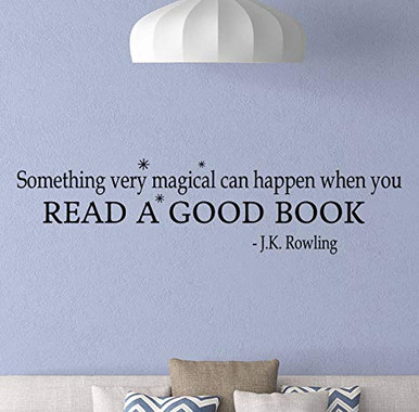 J K Rowling Quotes Wall Vinyl Decal Something Very Magical Can Happen ...