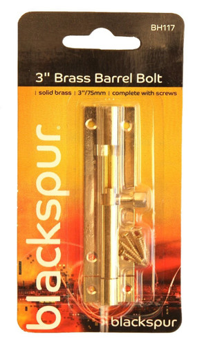 Door Bolt Barrel Slide Lock 75Mm 3 Inch Brass With Screws ...