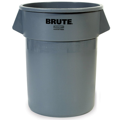 RUBBERMAID FG262000GRAY Brute Round Container, 20 gal Capacity, Gray ...