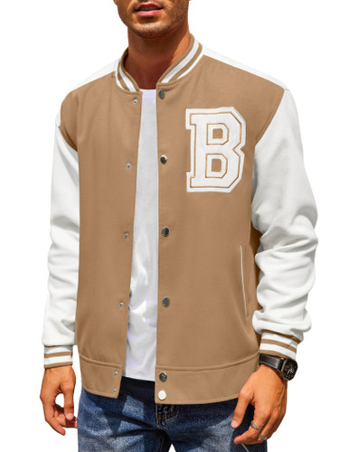 COOFANDY Varsity Jacket for Men lightweight Letterman Jacket Jock High ...