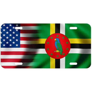 Aluminum License Plate - Flag of Dominica (Dominican) - Waves/USA ...