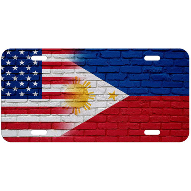 Aluminum License Plate - Flag of Philippines (Filipino, Pinoy) - Bricks ...