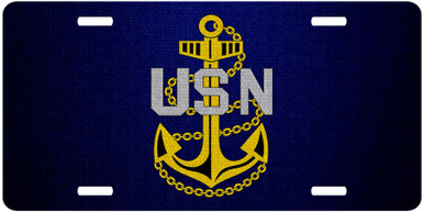 Premium Aluminum License Plate - U.S. Navy Chief Petty Officer, Rank ...