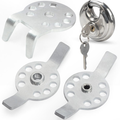 RV Double Propane Tank Locking Device, Compatible with 1/2"-13 and 3/8 ...