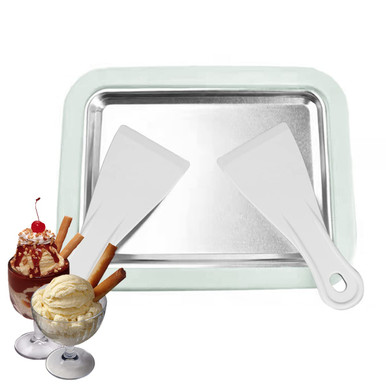 Ice Cream Roll Maker, with 2 Scrapers Ice Cream Maker Pan ...