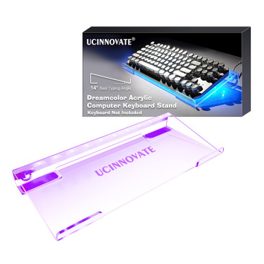 UCINNOVATE RGB Acrylic Computer Keyboard Stand, LED Backlit Keyboard ...