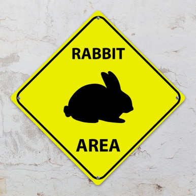 LITTLEGROVE SEEDS Rabbit Bunny Crossing Xing Sign Beware of Rabbit ...