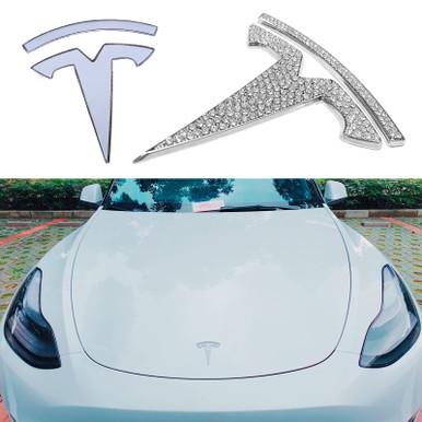 USVOTOV Metal Bling Tesla Model Y Emblem Cover (Not Flimsy Plastic ...