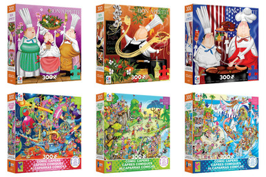 Ceaco | Bon Appetit/Comic Capers | 300 Piece Jigsaw Puzzle Value Pack ...
