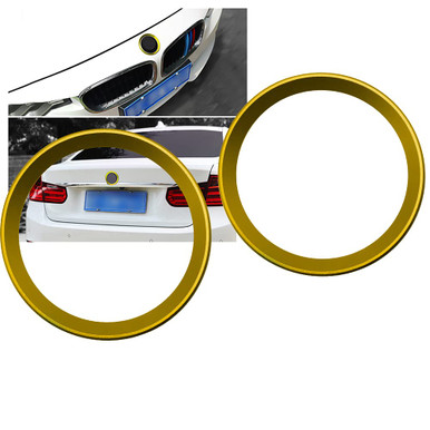 SANRILY 2PC 82mm Emblem Decorative Ring For BMW Hood and Trunk 3.2 inch ...