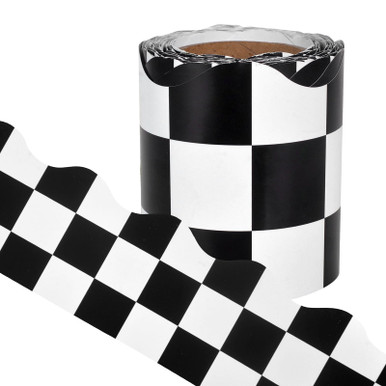 4 Rolls132ft Checkerboard Bulletin Board Trim Girl Style Bulletin Board ...