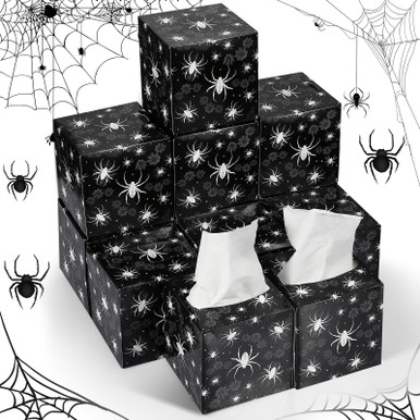 Yeaqee 12 Pack Halloween Facial Tissues Cube Box with 80 Sheets 2 Ply ...