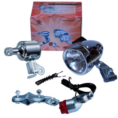 12V 6W Friction Generator Dynamo, Head Light and Tail Light Kits for ...