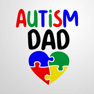Autism Dad Puzzle Heart Car Decals Stickers Autism Awareness Puzzle ...