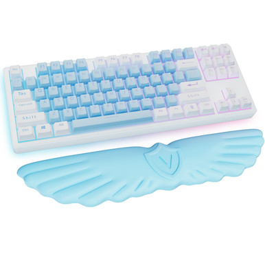 Angel Wings Cloud Keyboard Wrist Rest, Soft Leather Memory Foam Wrist ...