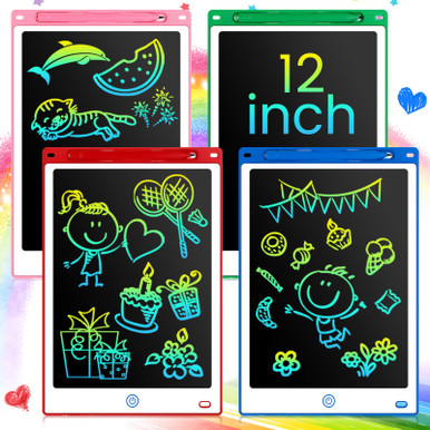 4 Pcs LCD Writing Tablet Doodle Board for Kids 12 Inch Digital Drawing ...