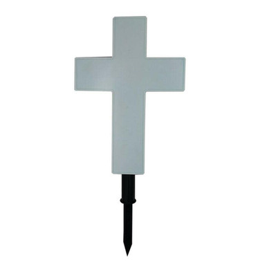 CHENYA Solar Powered LED Cross Stake Lights, Eternal Light Memorial ...