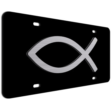 3-D Jesus Fish License Plate | Ichthus car tag | Symbol of Christian ...