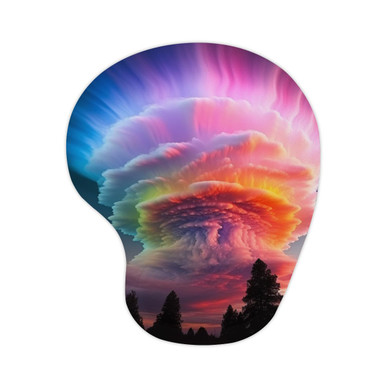 Beautiful Spiral Clouds Mouse Pad with Wrist Support-Bottom Nonslip ...