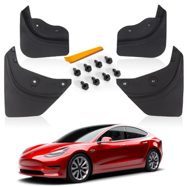 Mud Flaps for Tesla Model Y - 4TSL No Drilling Required Mud Flaps ...