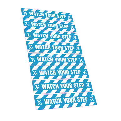 8 Pack - Watch Your Step Floor Decals Stickers 4 x 18 Inch Warning ...
