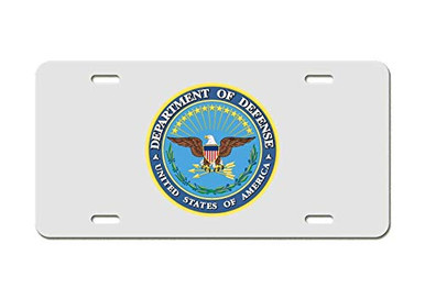 US Army Division - Department of Defense Seal - White Aluminum License ...