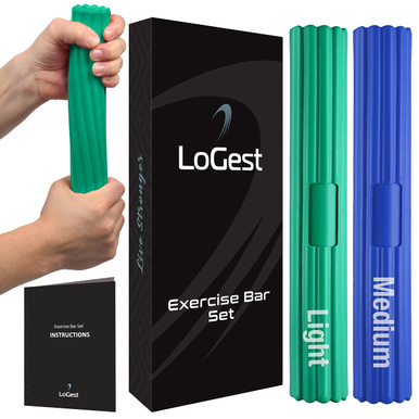2 Pack Twist Hand Exerciser Bars - Flexible Bar Arm Strengthener ...
