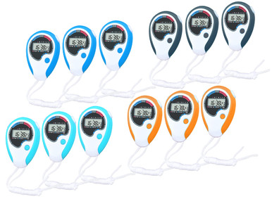 Digital Stopwatch, BESTWYA Large Screen Handheld Count Up Timer with Time Calendar Clock ...