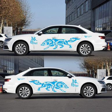 BININBOX 1 Set Cool Wolf Car Auto Body Decals Sticker Self-Adhesive ...