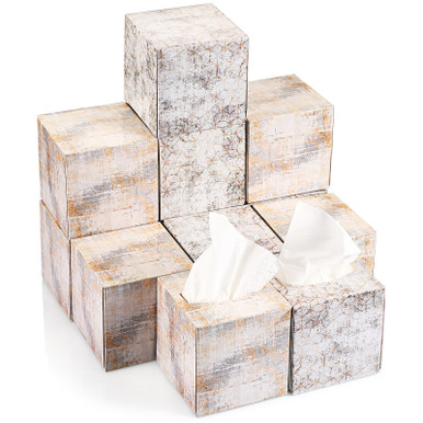 Bokon 12 Pack Facial Tissues Cube Boxes Square Tissues Boxes 2 Ply Soft ...
