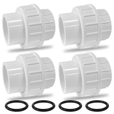 3/4 inch PVC Unions, 4pcs PVC Union Coupling, 3/4 inch PVC Union Joints ...