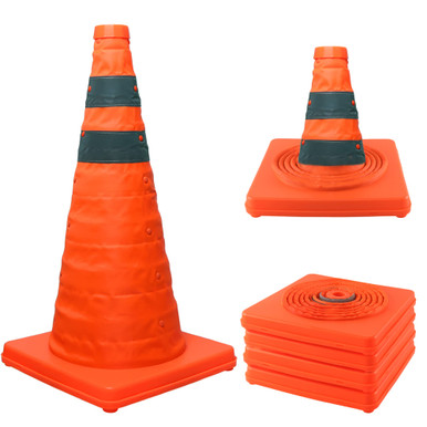 18 inch Collapsible Traffic Cones, 4 Pack Parking Cones| Safety Cones ...