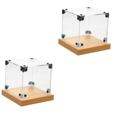 Toyvian 2pcs Dust Cover Display Box Clear Container Retro Toys Mini ...