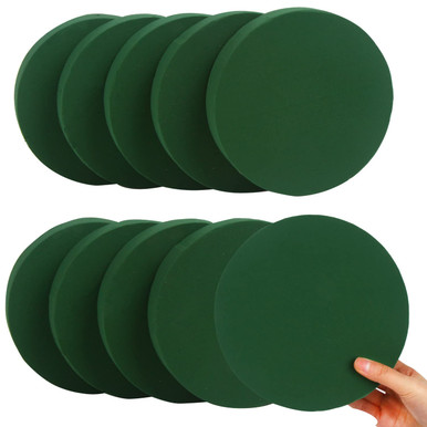 KIMOBER 10PCS 8" Large Round Floral Foam Bricks,Wet Green Foam Blocks ...