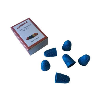 Pack of 72 Blue No.1 Rubber Thimblettes - Medium Thimble Finger Cones ...