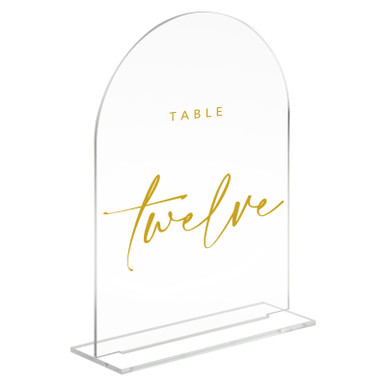 5x7 Inch Clear Arch Acrylic Sign with Stand | 10 Pack Blank Clear ...