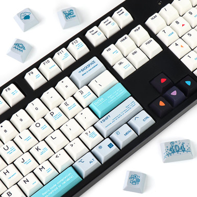 YIMAGUJRX PBT Keycaps 128 Keys Blue 996 Style Keycaps DYE-Sub Cherry ...