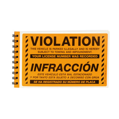 SmartSign Bilingual Parking Violation Stickers - 50 Stickers Book with ...