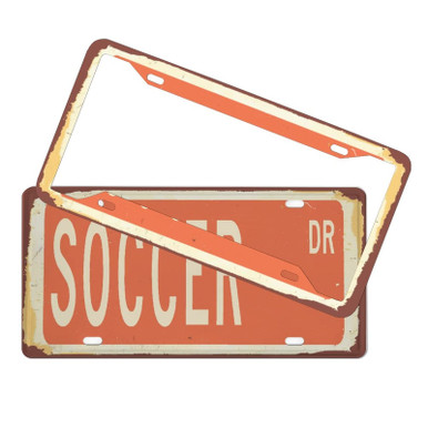 Soccer Football Sports License Plate Frame Cover Fan Soccer Player ...