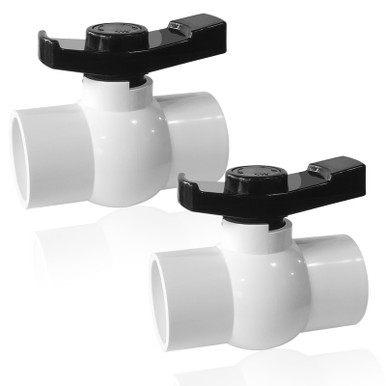 1-1/2'' PVC Ball Valve, 2pcs PVC Shut Off Valves, 1-1/2 inch PVC Valves ...