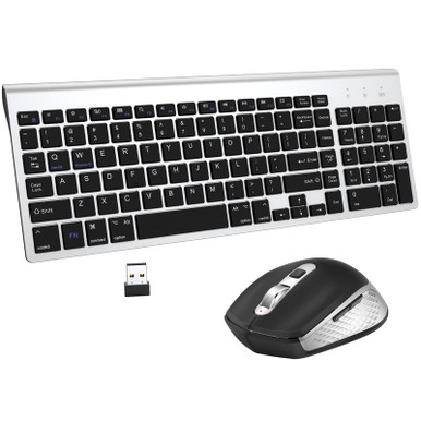 FEDARFOX Wireless Keyboard and Mouse Combo - Ergonomics Slim Compact ...