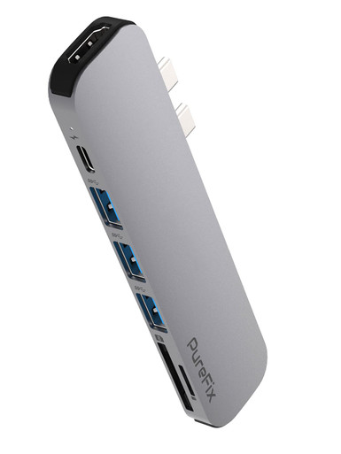 PureFix Mac USB C Hub, Thunderbolt 3 to USB C Multiport Adapter for ...