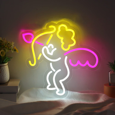 RTDECORLT Neon Sign, Cupid Angel LED Neon Light, Adjustable Brightness ...
